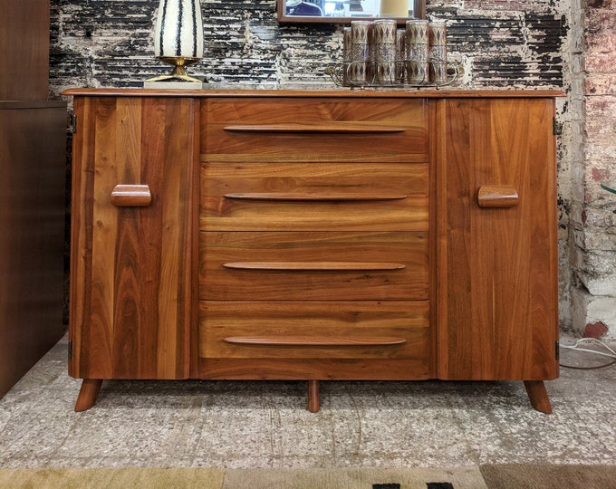 Mid Century Modern Bissman Solid Walnut Buffet - Etsy