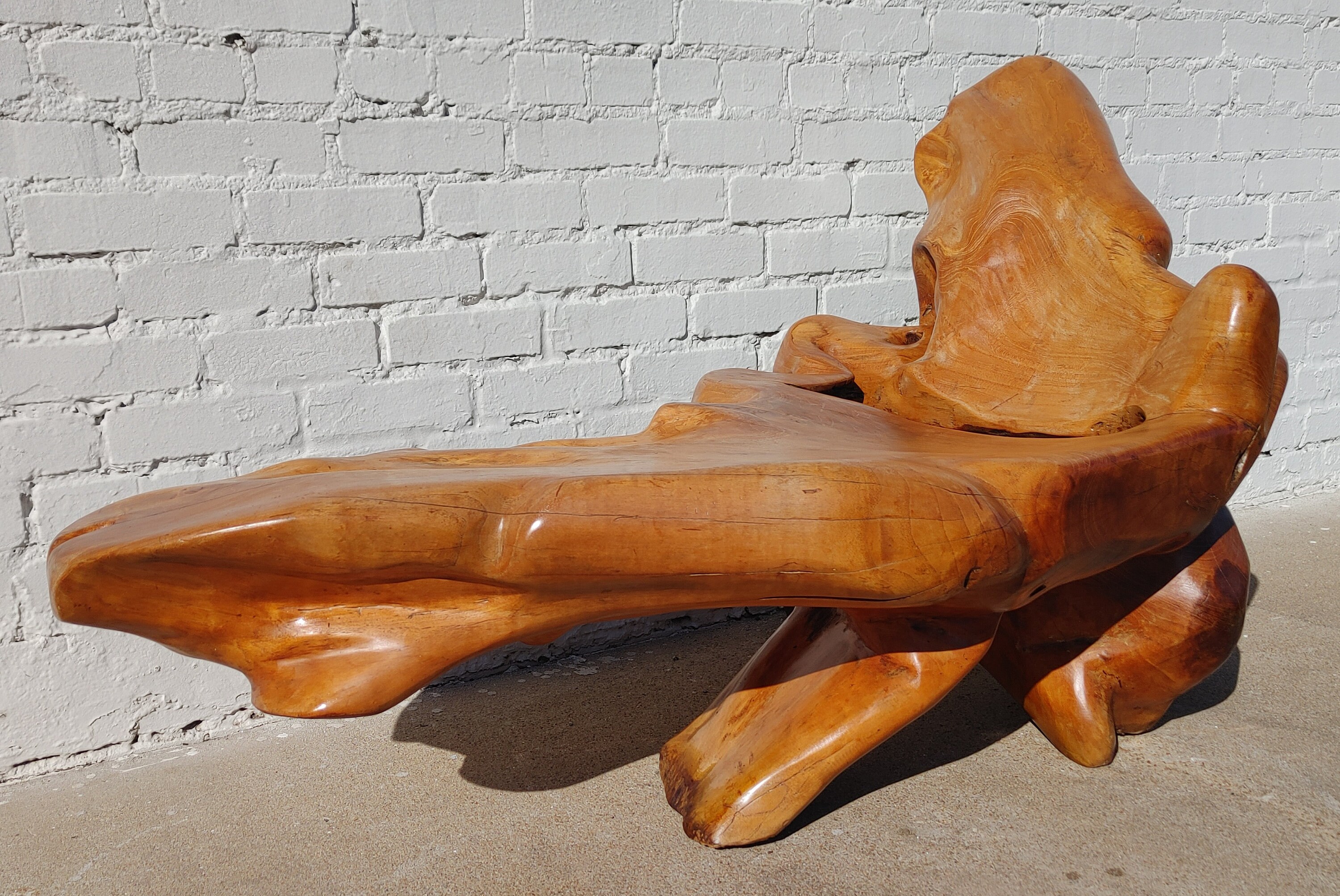 Modern Solid Teak Root Table/bench - Etsy