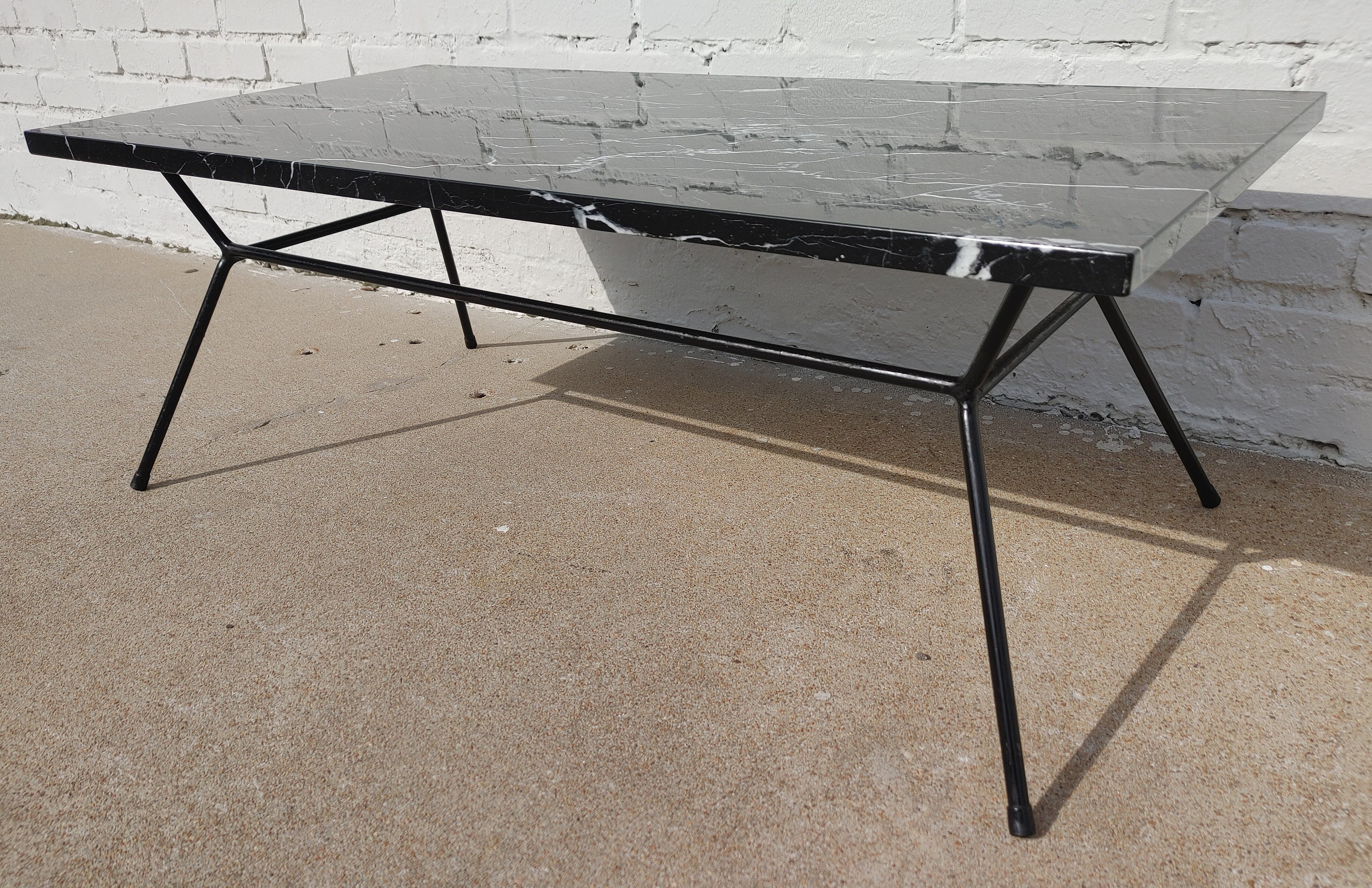 Marble mid century dining table store