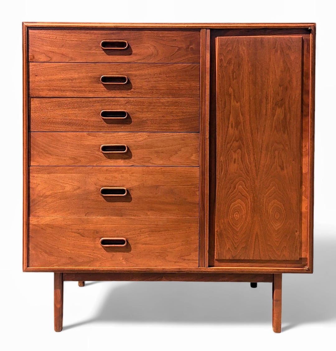 Mid Century Modern Walnut Cabinet by Jack Cartwright for Founders - Etsy