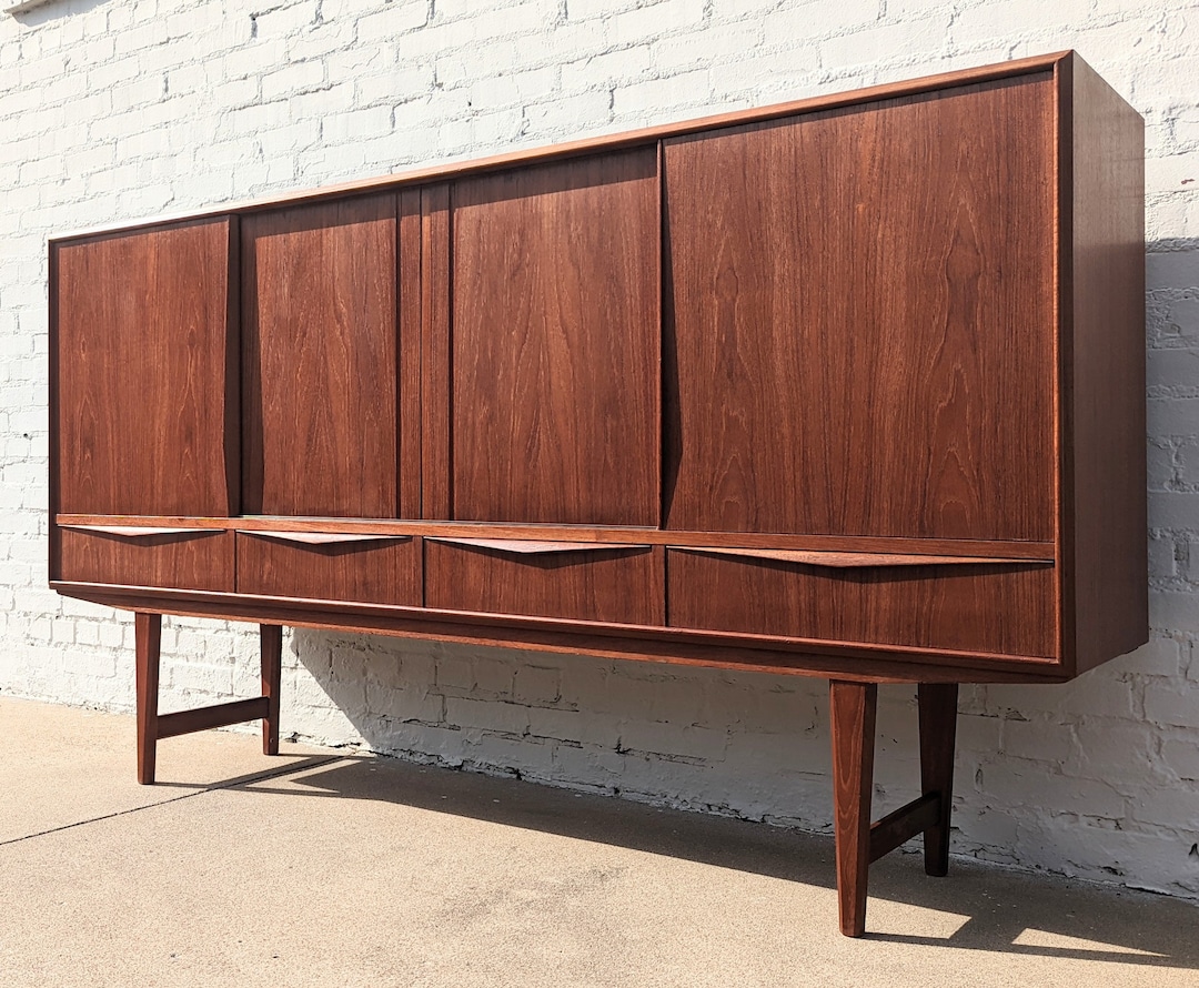 Mid Century Danish Modern Teak Cabinet - Etsy