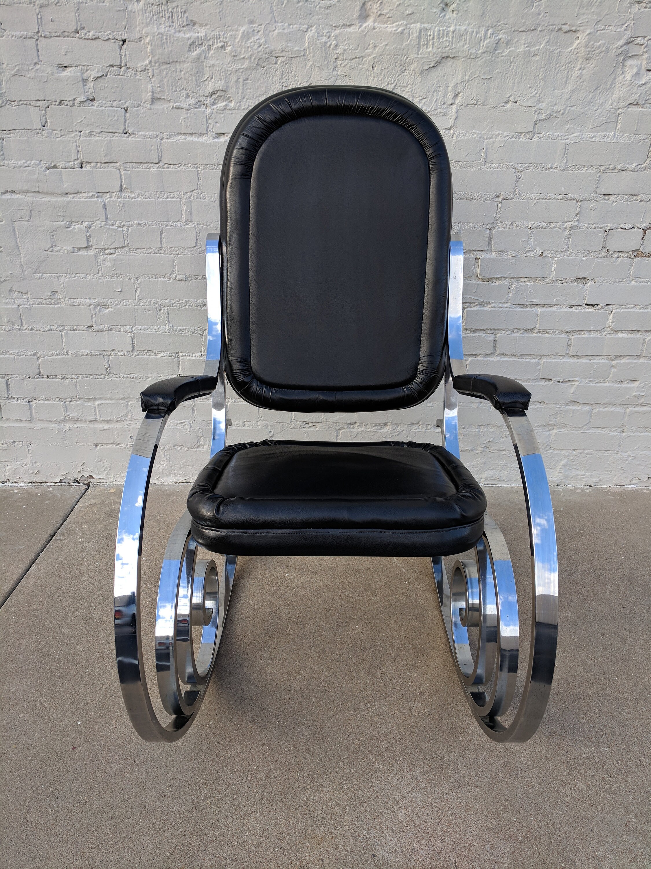 Mid Century Modern Chrome and Naugahyde Rocker by Jansen | Etsy