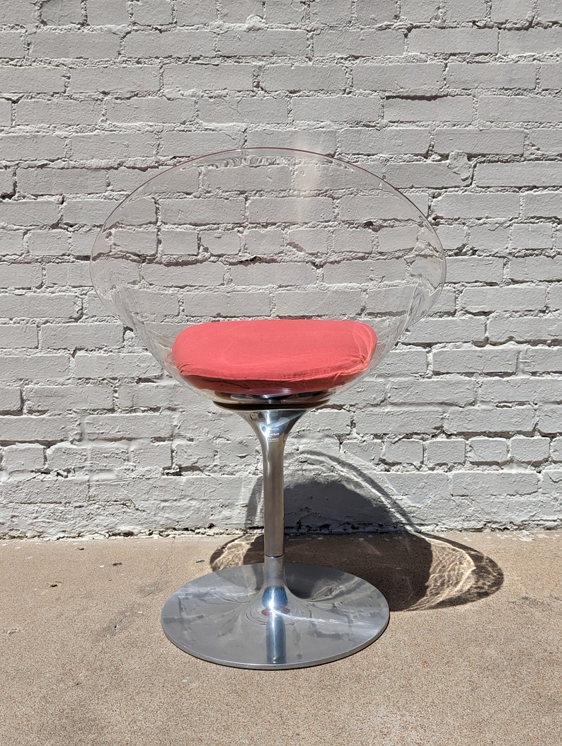 Modern Acrylic Lucite Swivel Chair by Kartell - Etsy