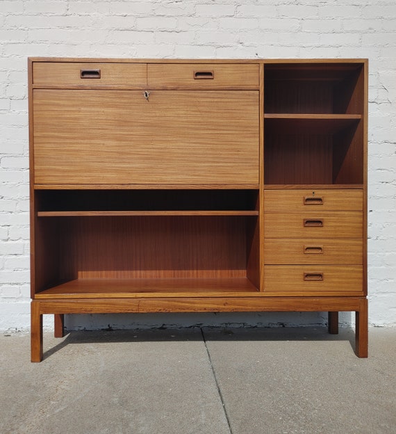 Mid Century Danish Modern Teak Cabinet | Etsy