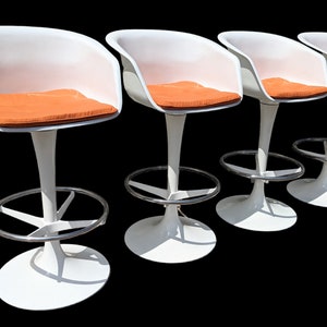 Mid Century Modern Burke Tulip Barstools - Etsy