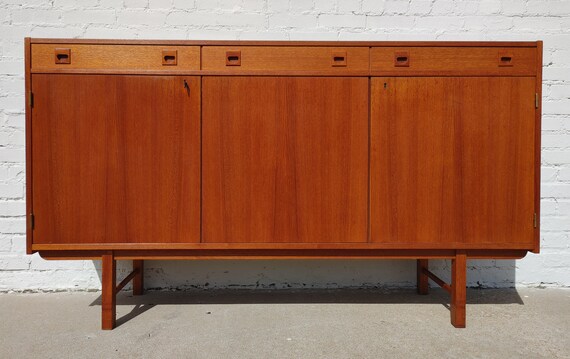 Mid Century Danish Modern Teak Cabinet | Etsy