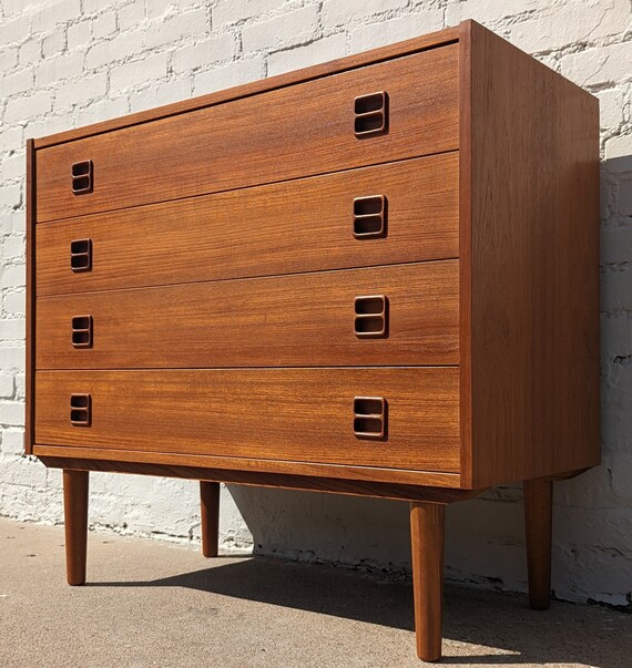 Mid Century Danish Modern Teak Cabinet - Etsy