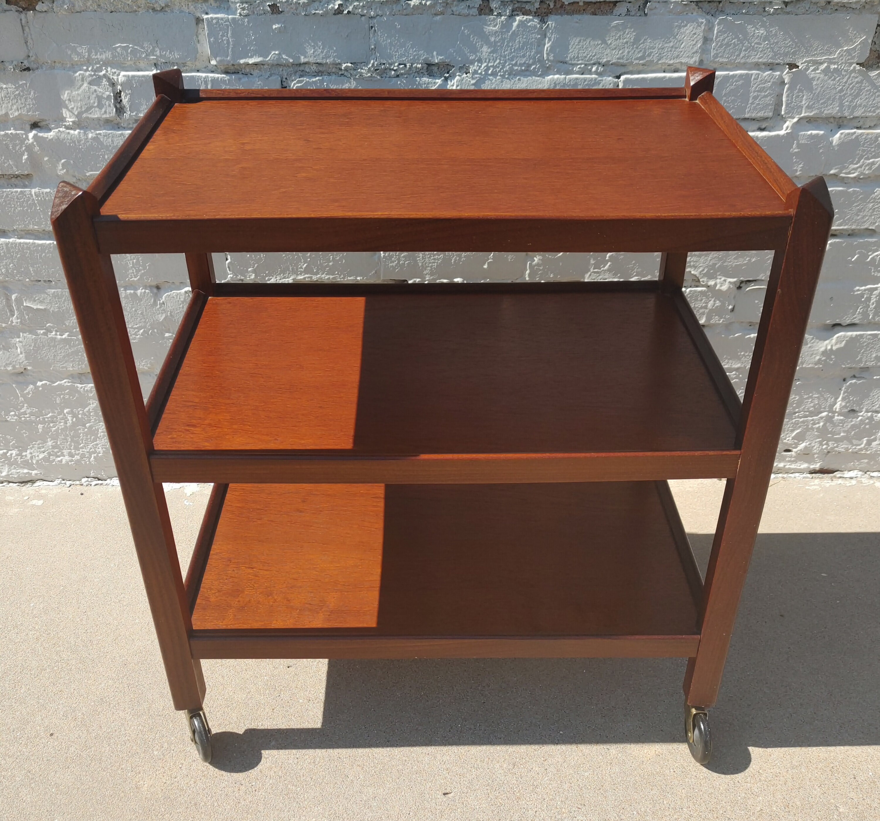 Mid Century Modern Teak Rolling Bar - Etsy
