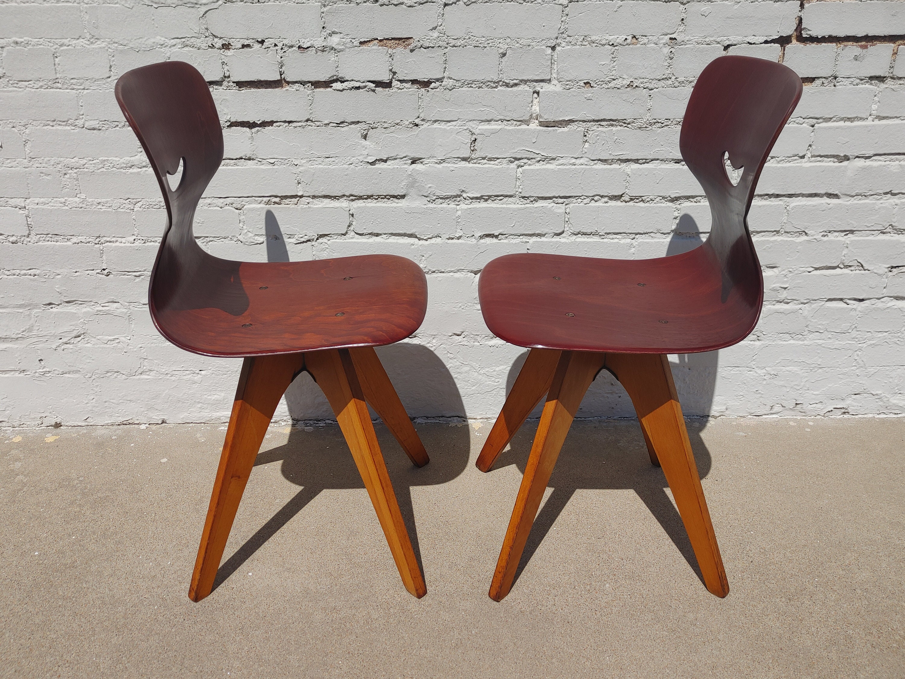 Mid Century Modern German Bentwood Chairs - Etsy