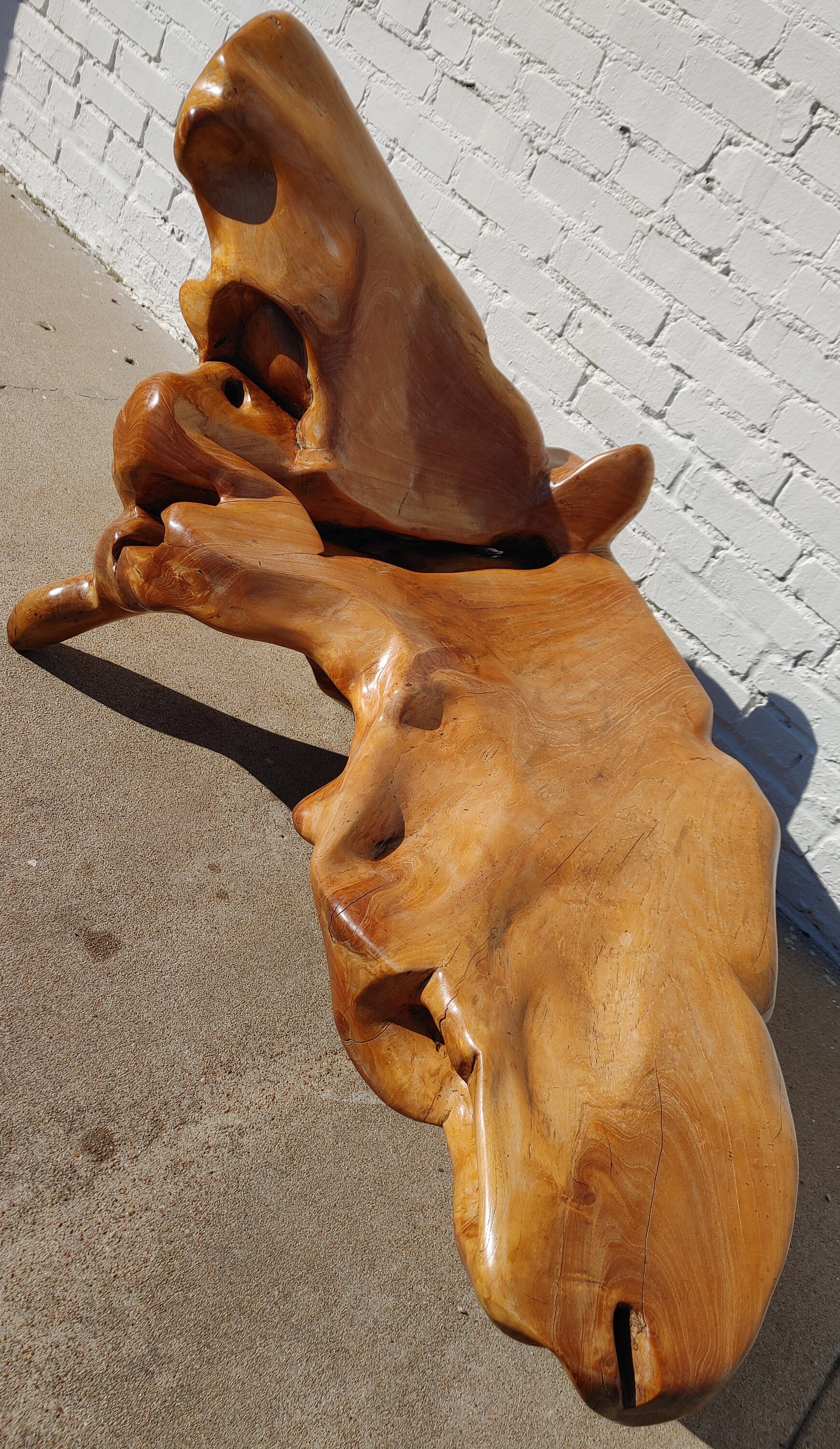 Modern Solid Teak Root Table/bench - Etsy