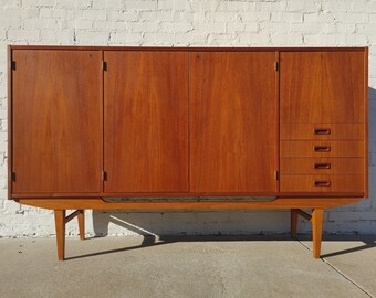 Mid Century Danish Modern Teak Cabinet - Etsy