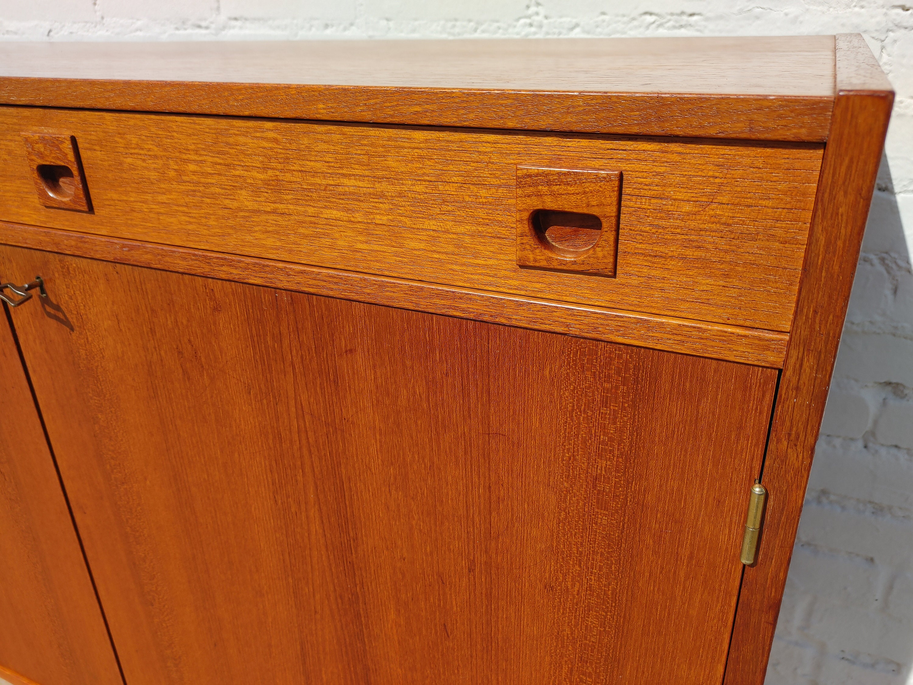 Mid Century Danish Modern Teak Cabinet - Etsy
