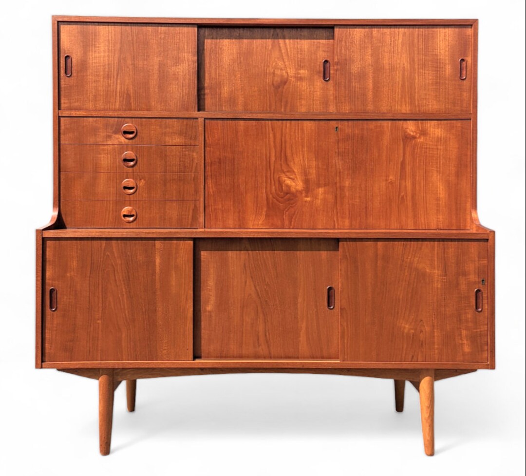 Mid Century Danish Modern Teak Cabinet - Etsy