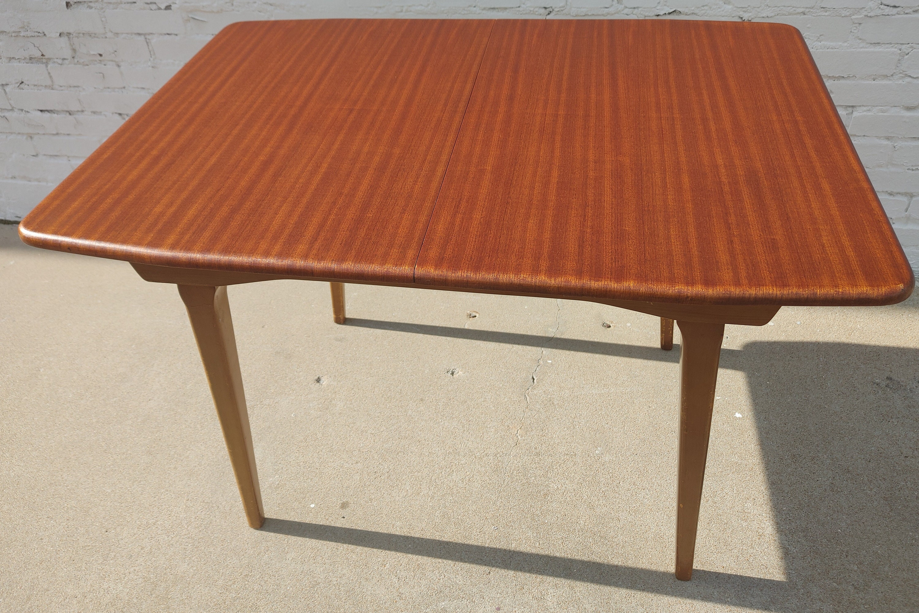 Mid Century Modern Teak Dining Table With Insert - Etsy