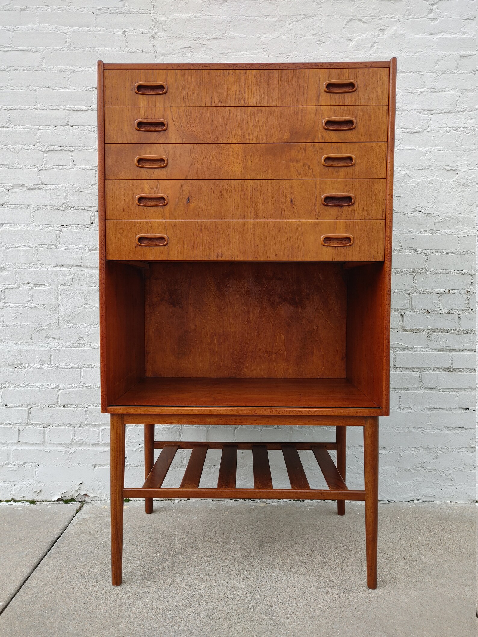 Mid Century Modern Danish Inspired Teak Cabinet - Etsy