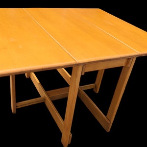 Mid Century Modern Conant Ball Solid Maple Drop Leaf Table - Etsy