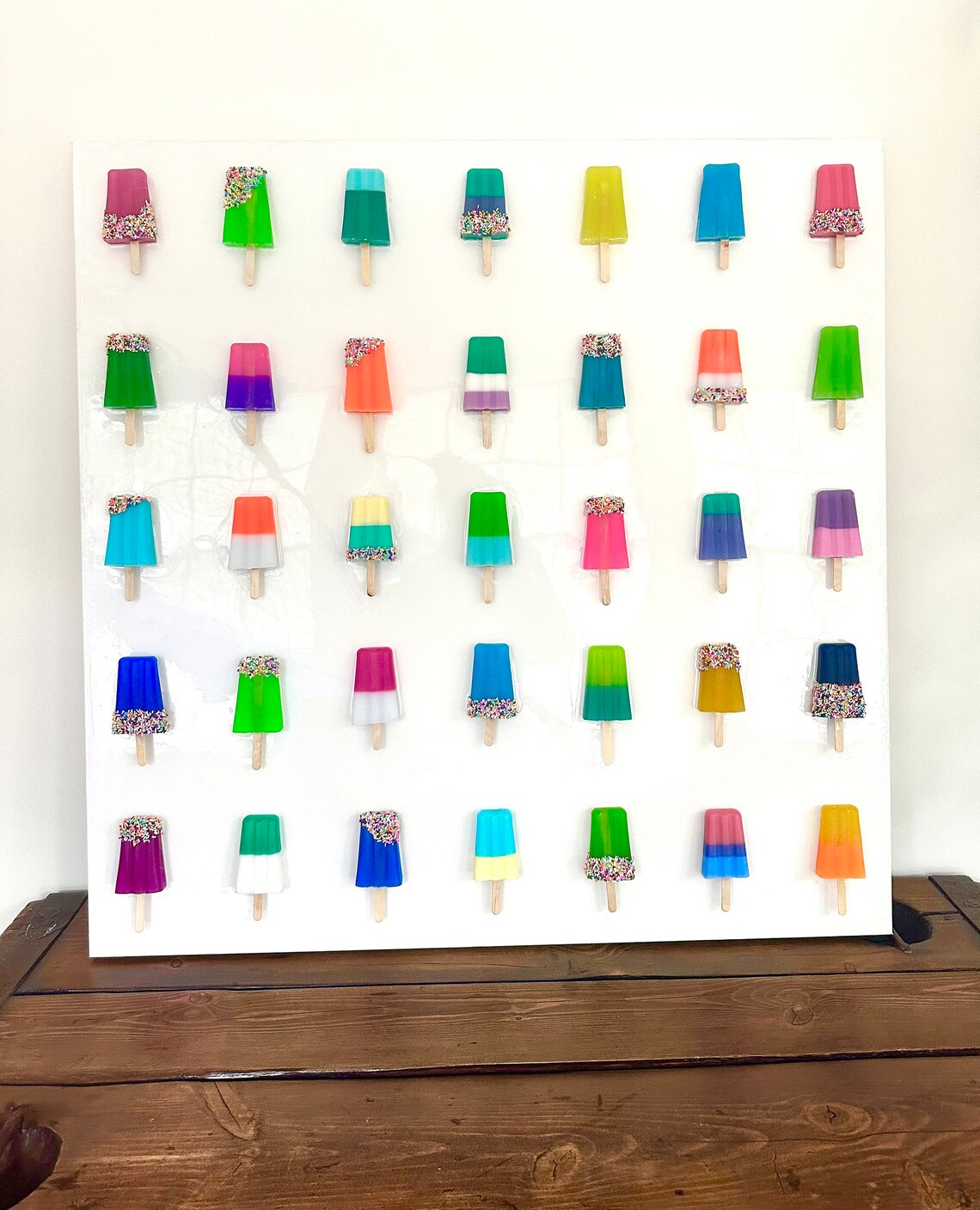 Resin Popsicle Wall Art Popsicle Painting Pop Art Popsicles - Etsy