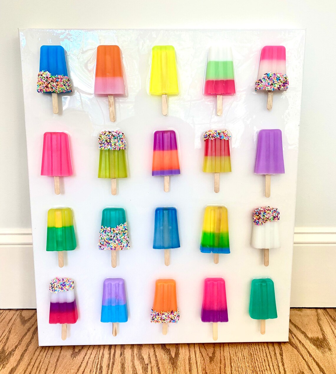 Resin Popsicle Wall Art Popsicle Painting Pop Art Popsicles - Etsy