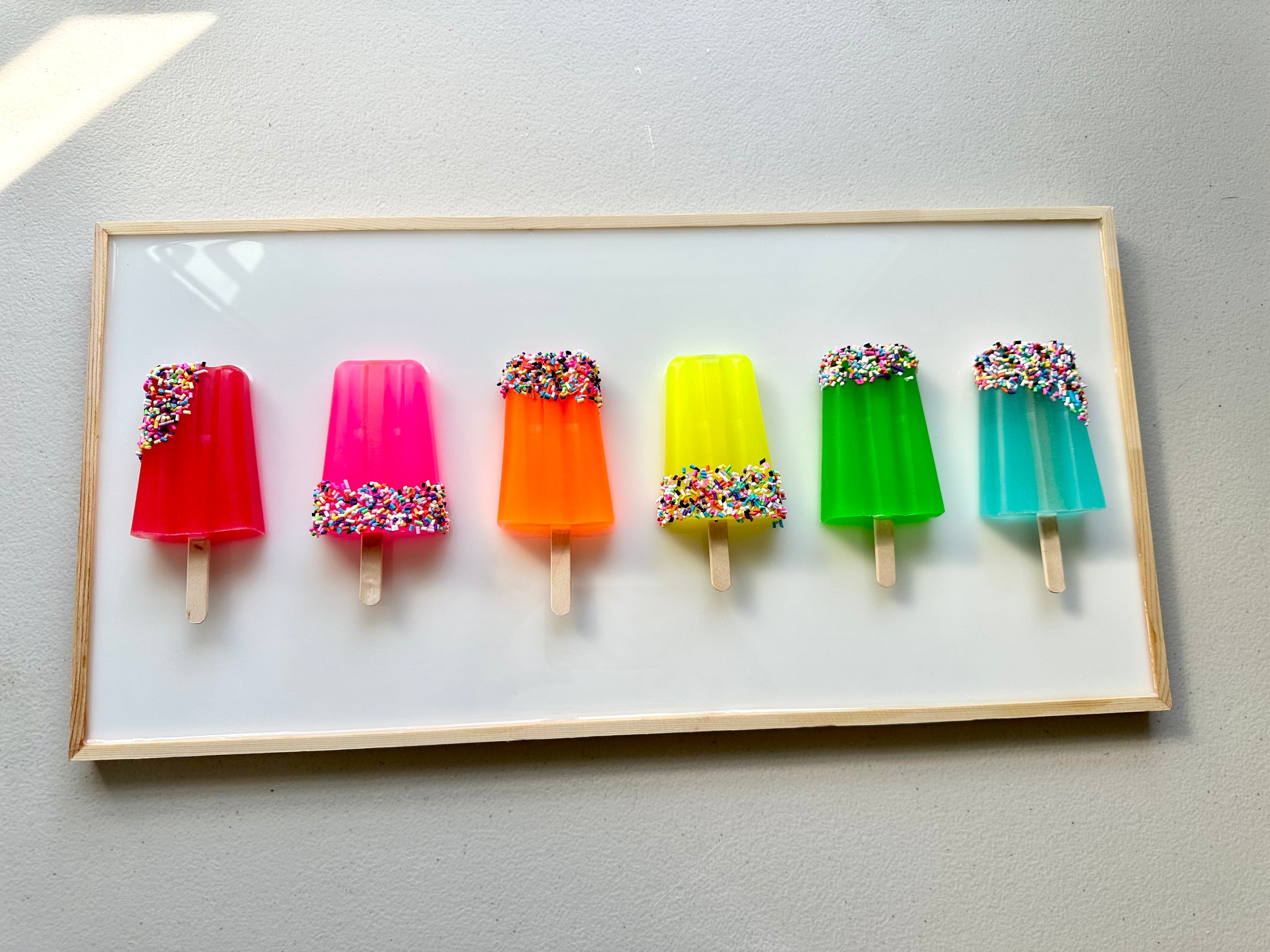Neon Resin Popsicle Wall Art Popsicle Painting Pop Art - Etsy