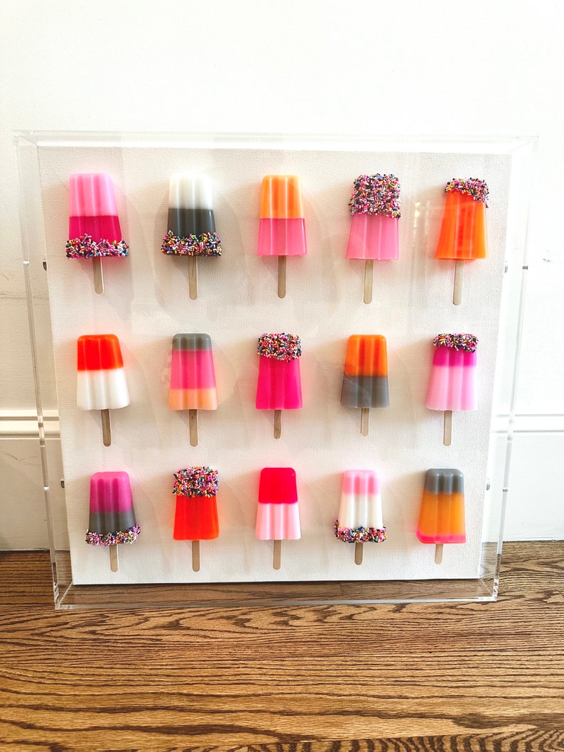 Resin Popsicle Wall Art, Popsicle Painting, Pop Art Popsicles - Etsy