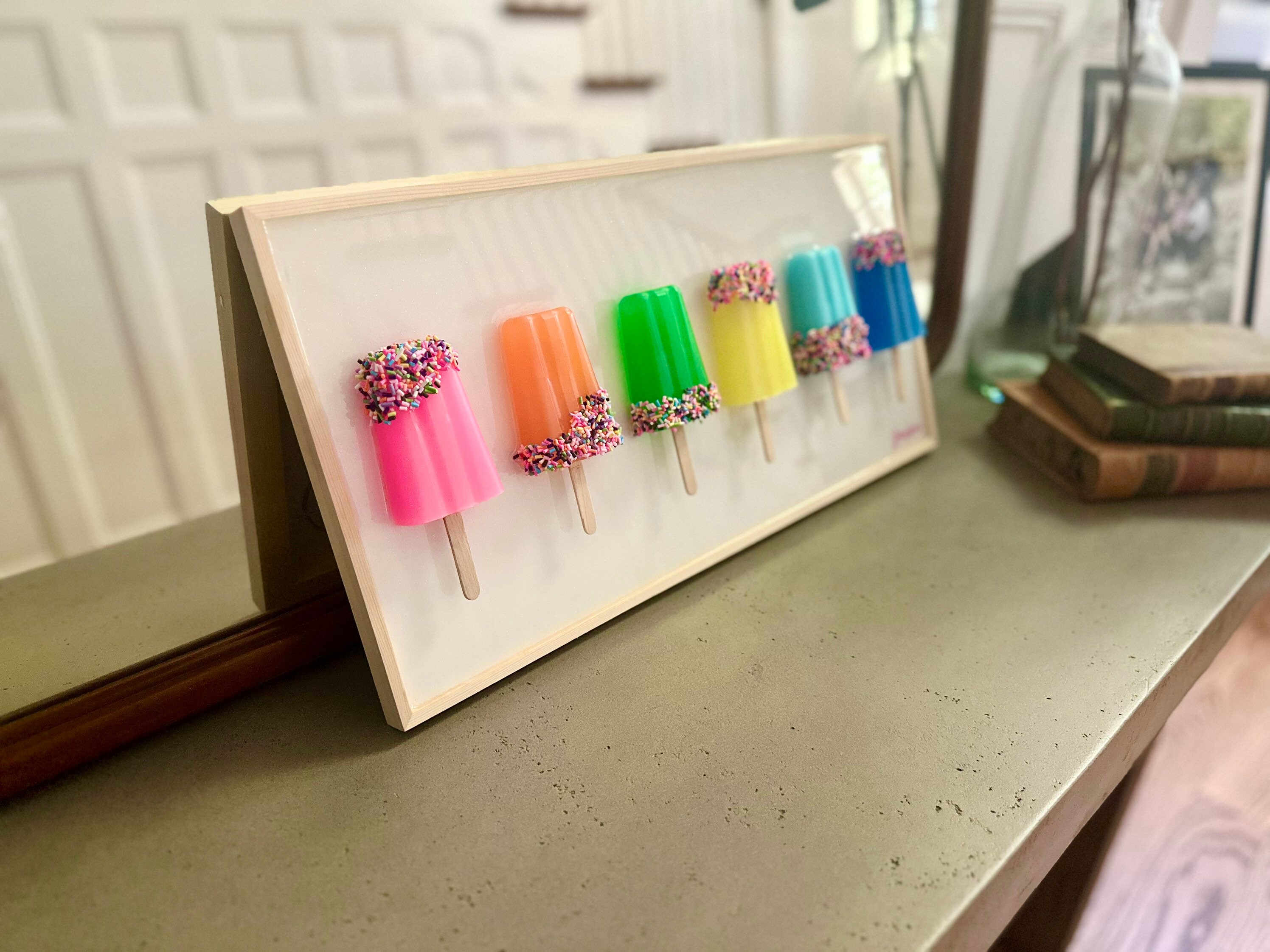 Neon Resin Popsicle Wall Art Popsicle Painting Pop Art - Etsy