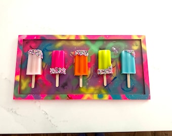 Resin Popsicle Wall Art, Popsicle Painting, Pop Art Popsicles - Etsy