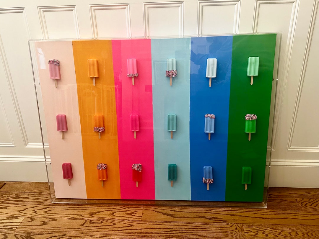 Resin Popsicle Wall Art, Popsicle Painting, Pop Art Popsicles - Etsy