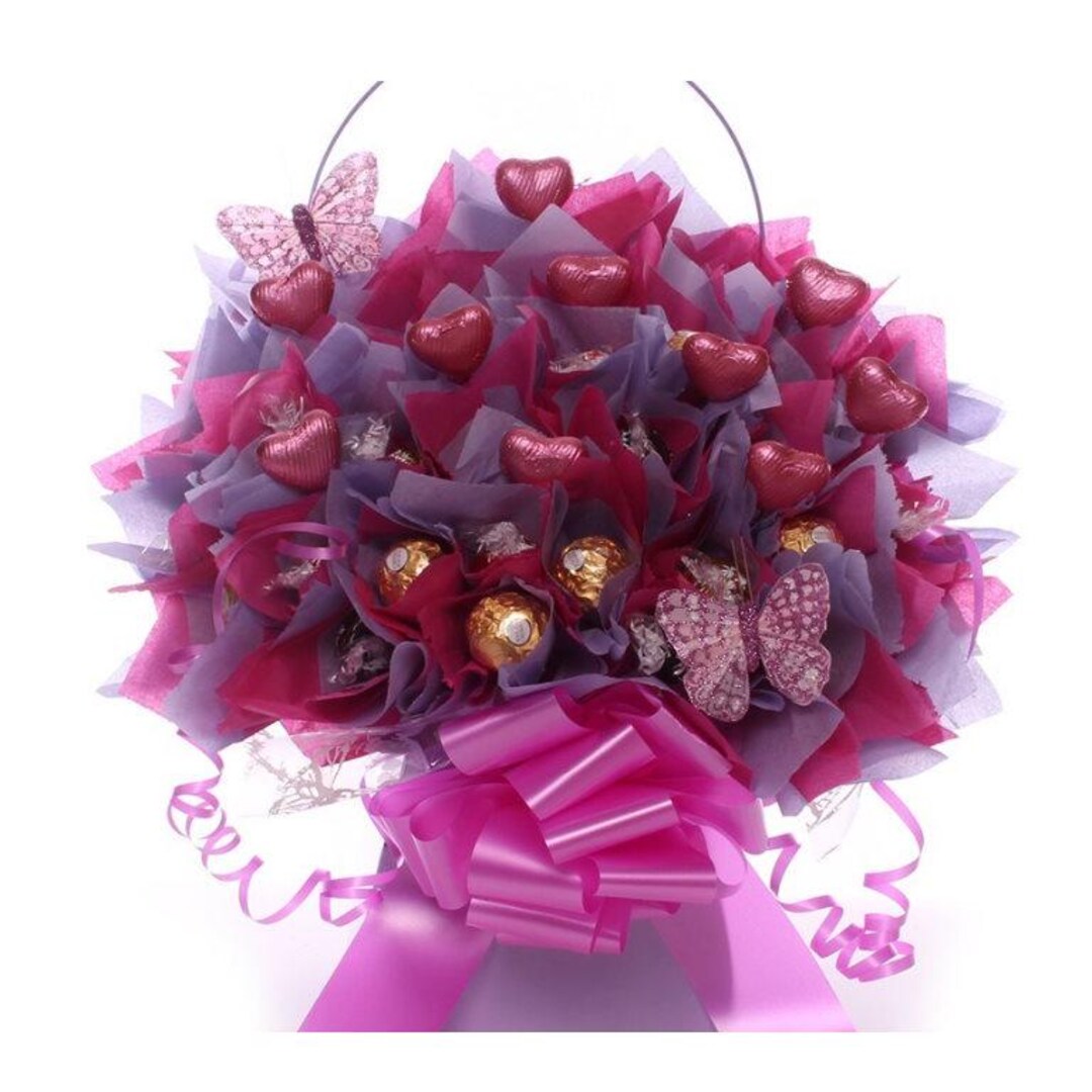 Chocolate Bouquet, Chocolate Bouquet With Lindor and Ferrero Rocher ...