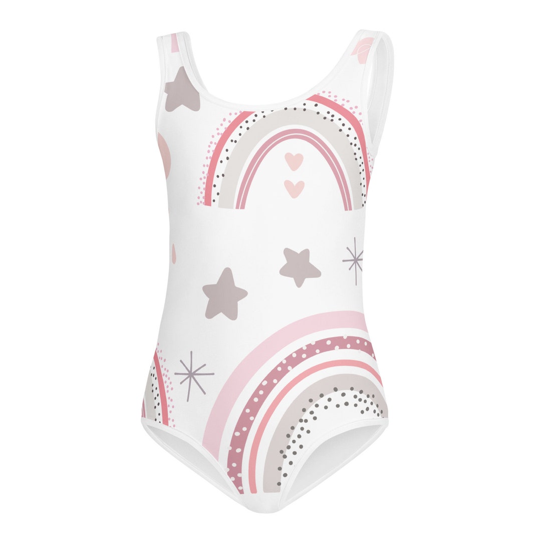 Pastel Rainbow Bathing Suit/ Girls Rain Cloud Bathing Swimsuit/ Toddler ...