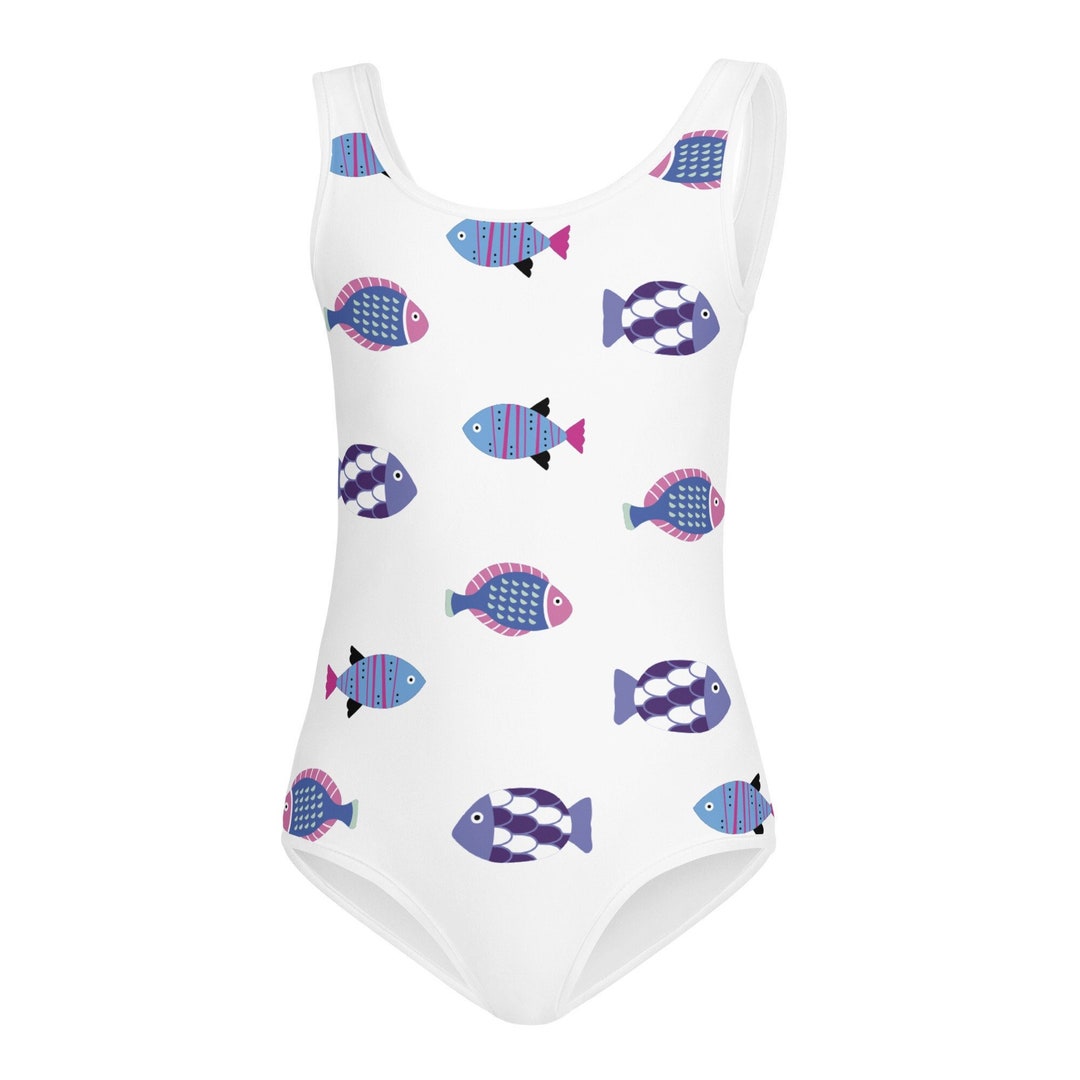 Colorful Fish Bathing Suit/ Toddler Fish Swimsuit/ Under the Sea One ...