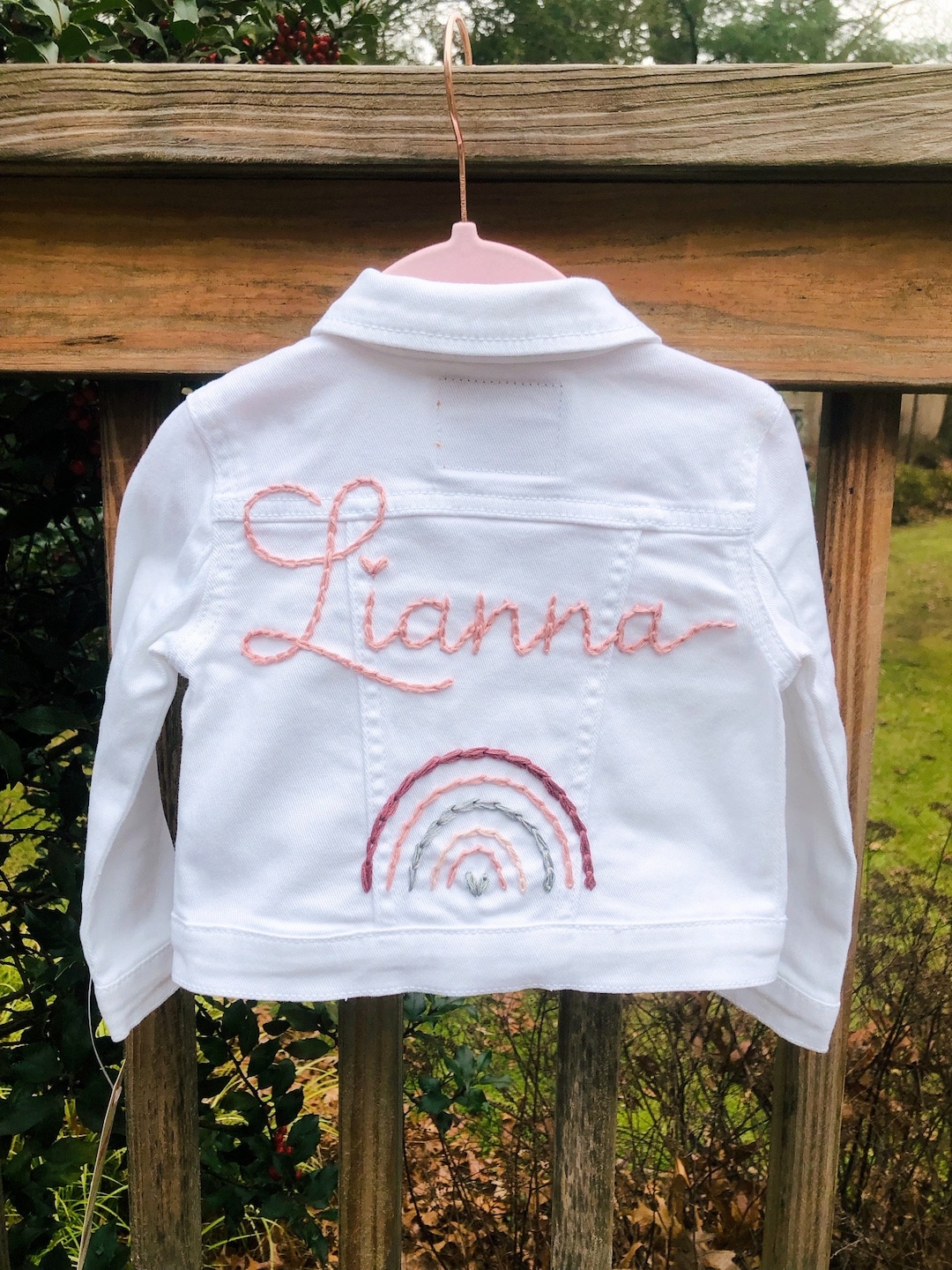 Girls Levi Hand Embroidered Denim Jacket/ Girls Personalized Denim ...