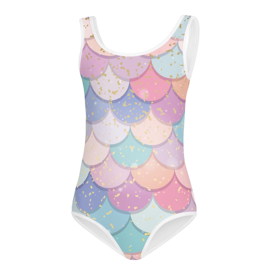 Colorful Fish Scale Bathing Suit/ Mermaid Swimsuit/ Girls Fish One ...