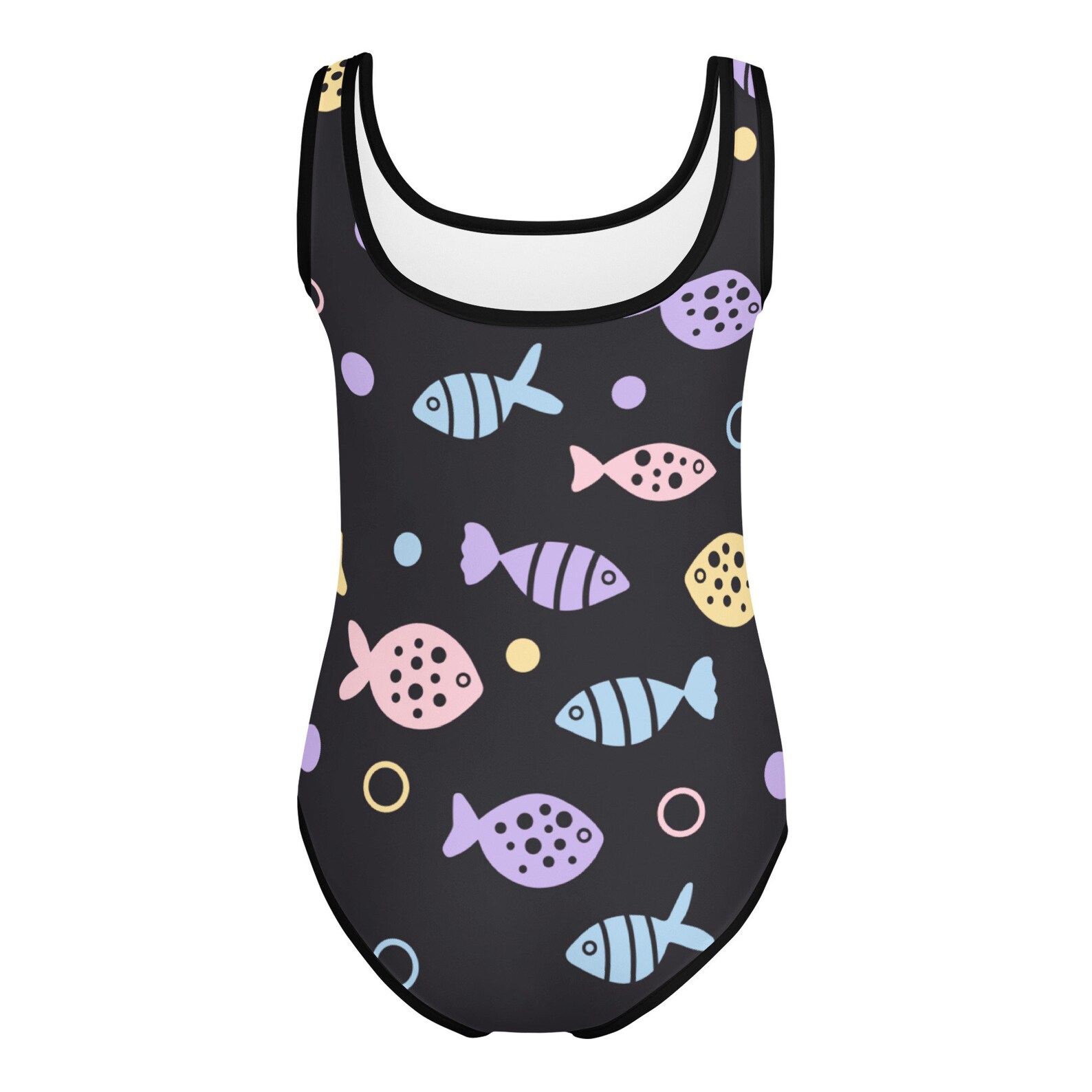 Colorful Fish Swimsuit/ Girls Fish Bathing Suit/ Neon Fish One-piece ...