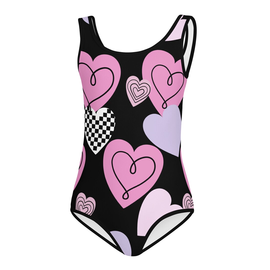 Heart Bathing Suit/ Multicolored Heart Swimsuit/ Toddler Heart - Etsy