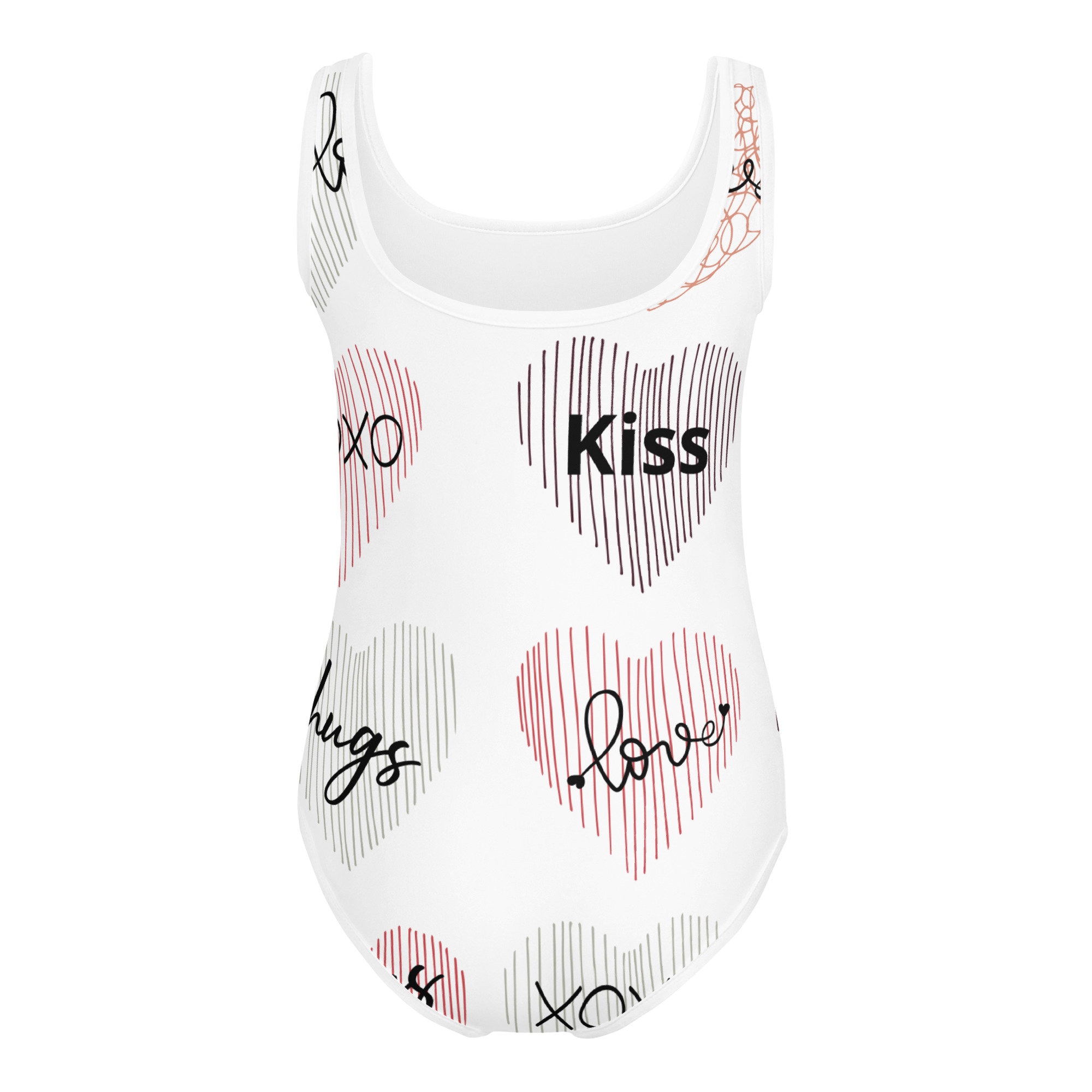 Heart Bathing Suit Girls / Toddler Heart Swimsuit/ Valentine Bathing ...