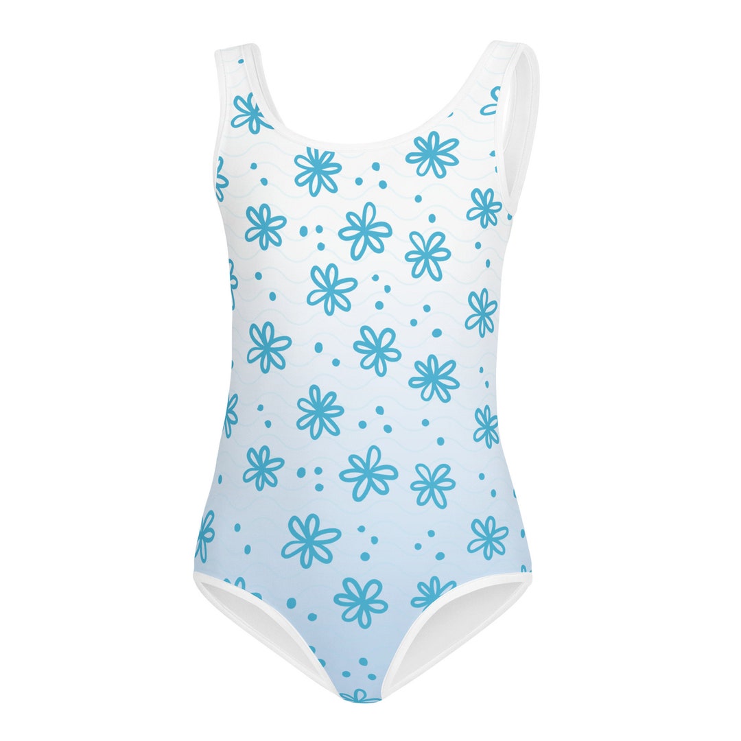 Daisy Swimsuit/ Girls Daisy Print Bathing Suit/toddler Flower One Piece ...