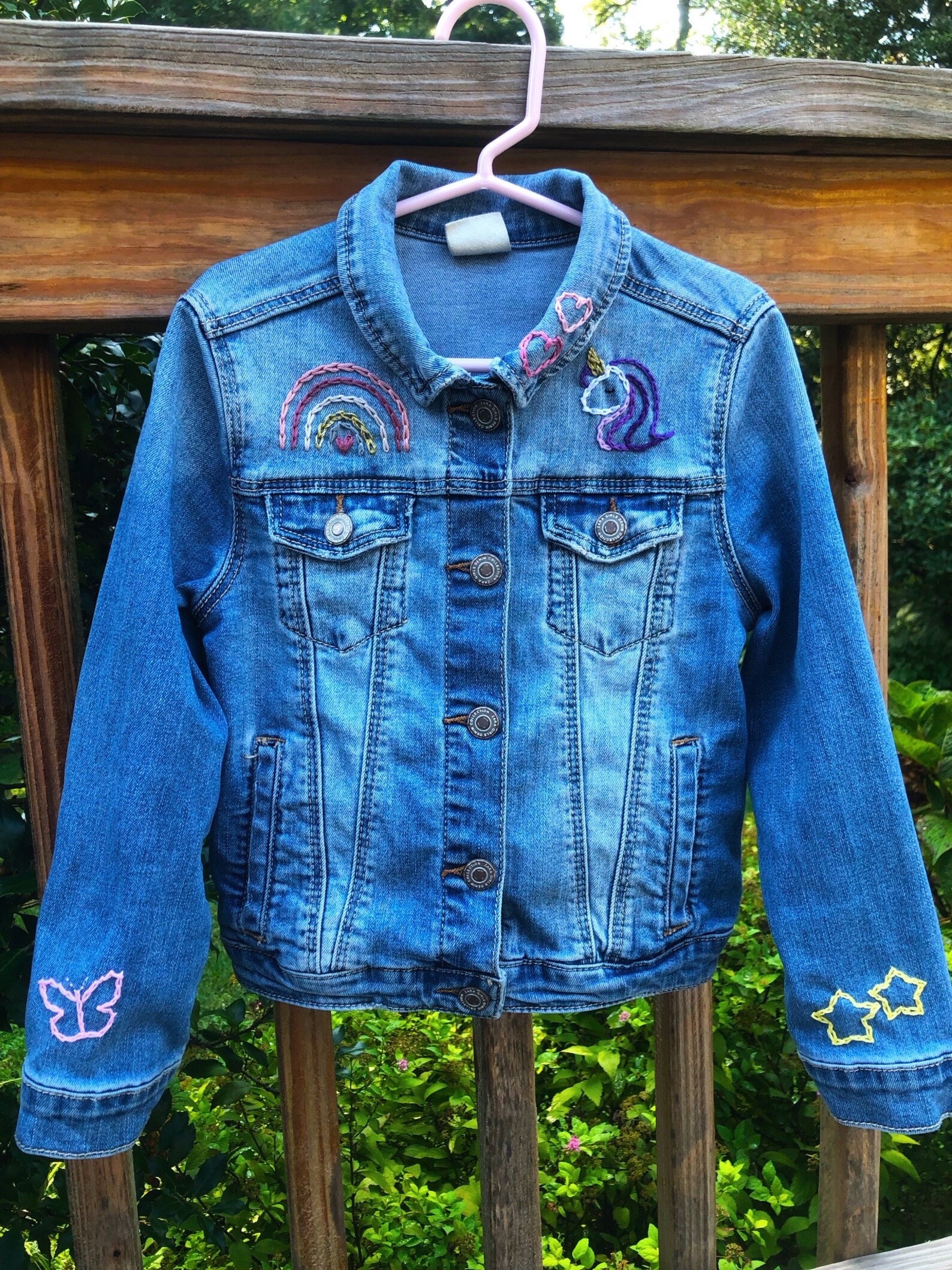 Girls Levi Hand Embroidered Denim Jacket/ Girls Personalized Denim ...