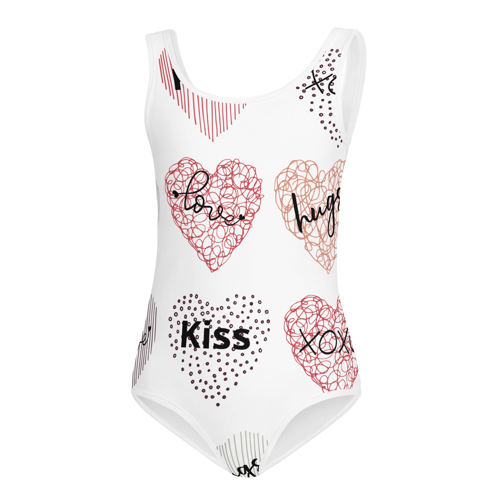 Heart Bathing Suit Girls / Toddler Heart Swimsuit/ Valentine Bathing ...