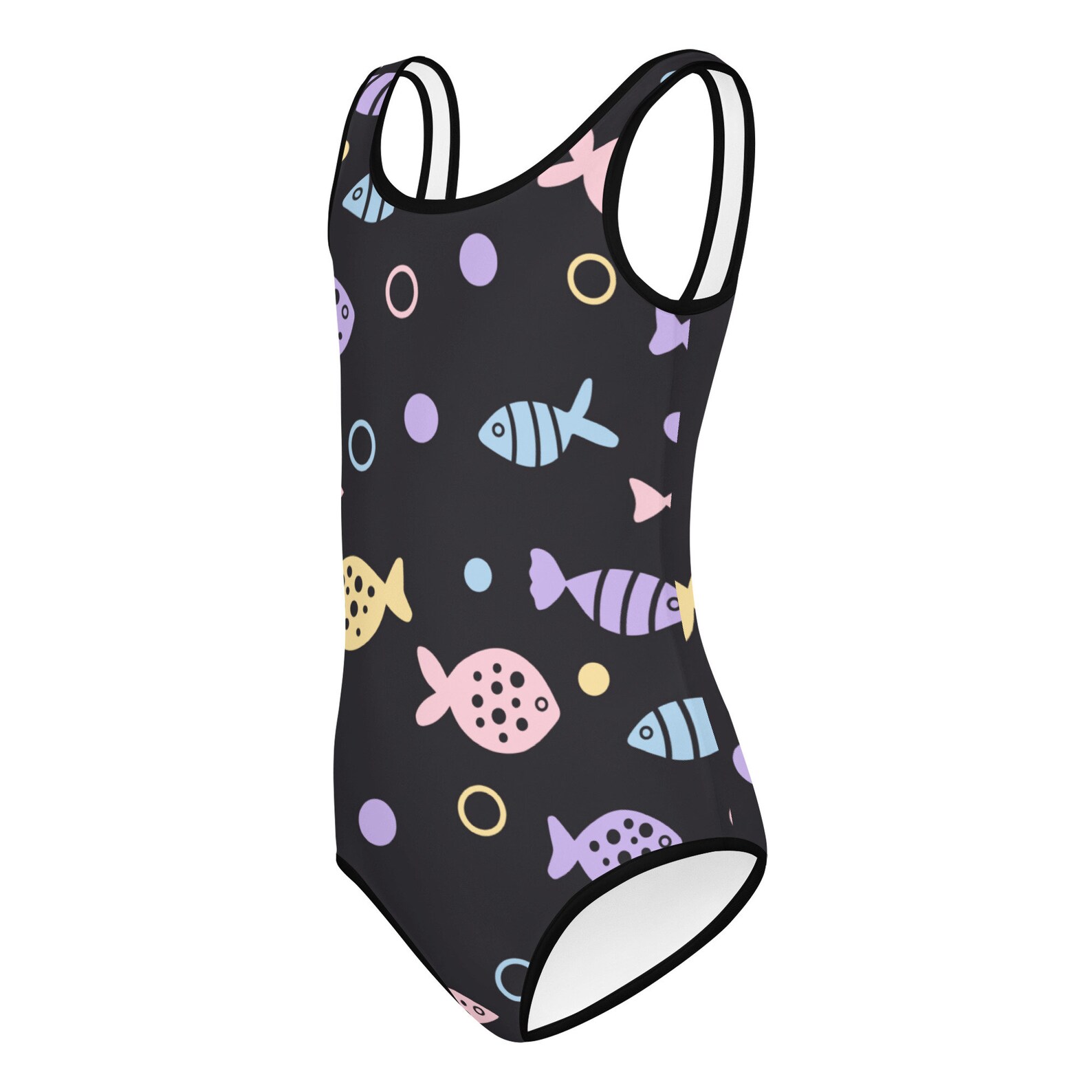 Colorful Fish Swimsuit/ Girls Fish Bathing Suit/ Neon Fish One-piece ...