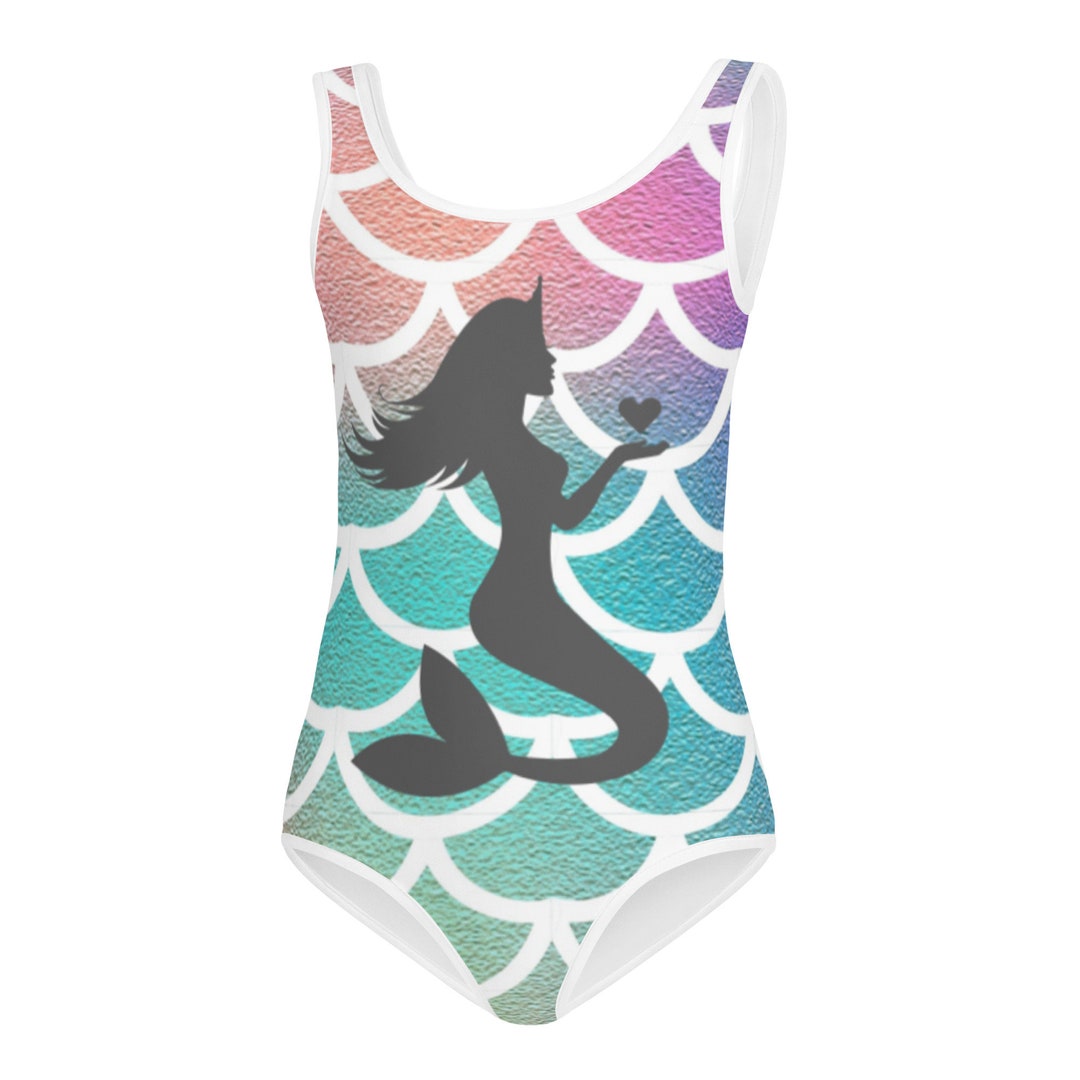 Colorful Memaid Swimsuit/ Girls Mermaid Bathing Suit/ Toddler Pastel ...