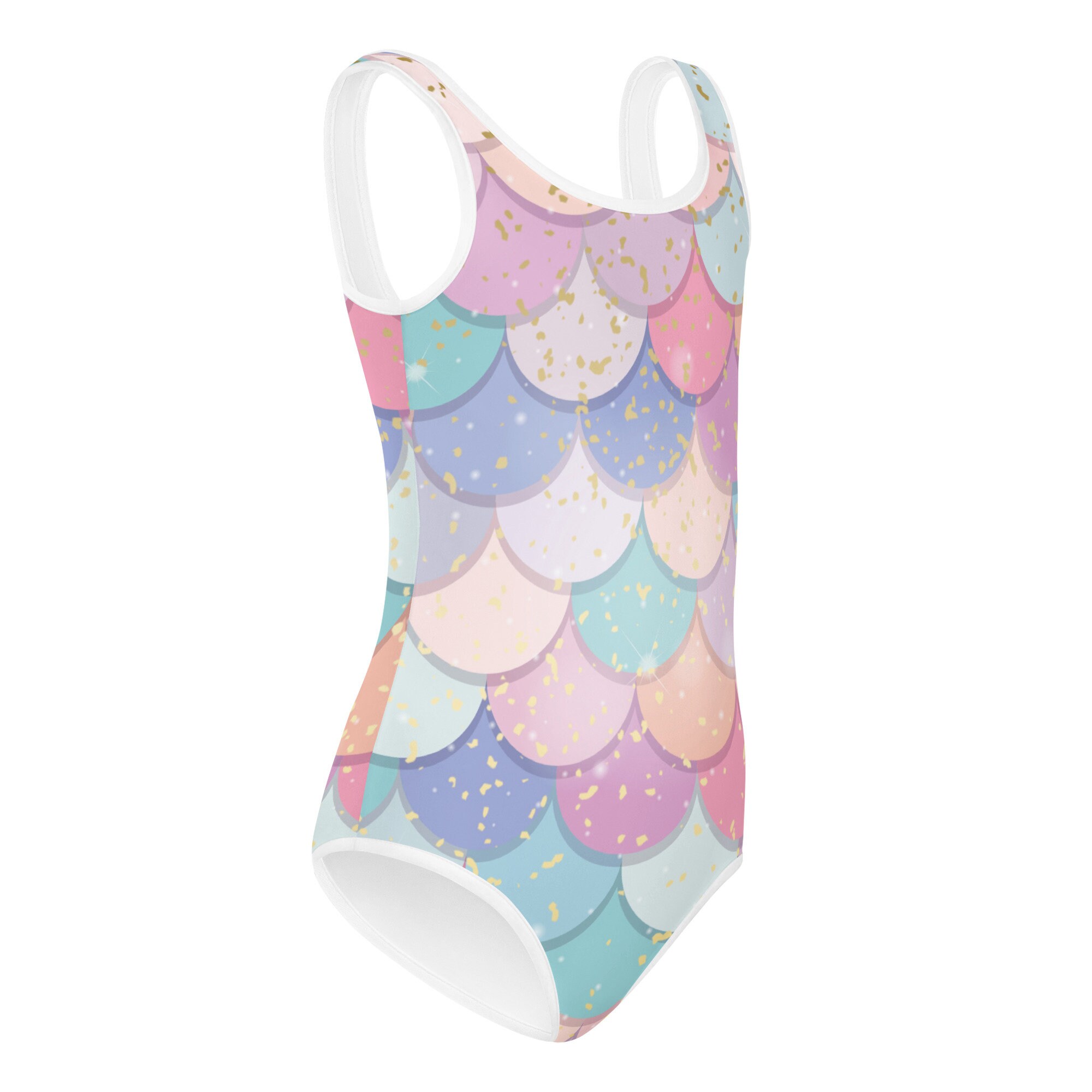 Colorful Fish Scale Bathing Suit/ Mermaid Swimsuit/ Girls Fish One ...