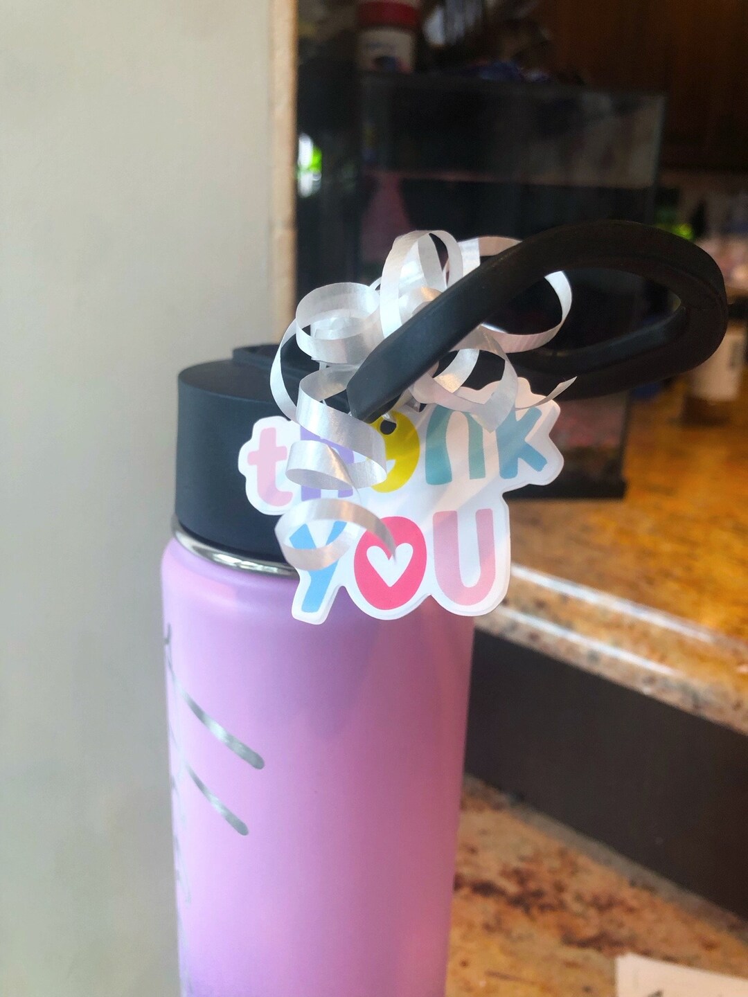 THANK YOU Tags for Water Bottle/ Thermos Favors,favor Tags With Ribbons ...