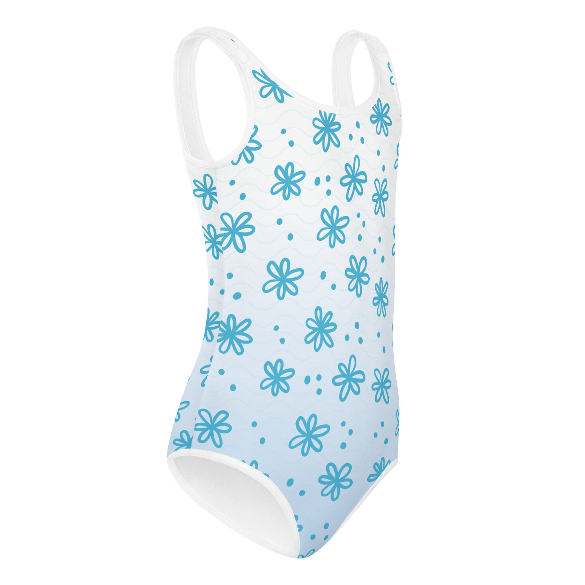 Daisy Swimsuit/ Girls Daisy Print Bathing Suit/toddler Flower One Piece ...