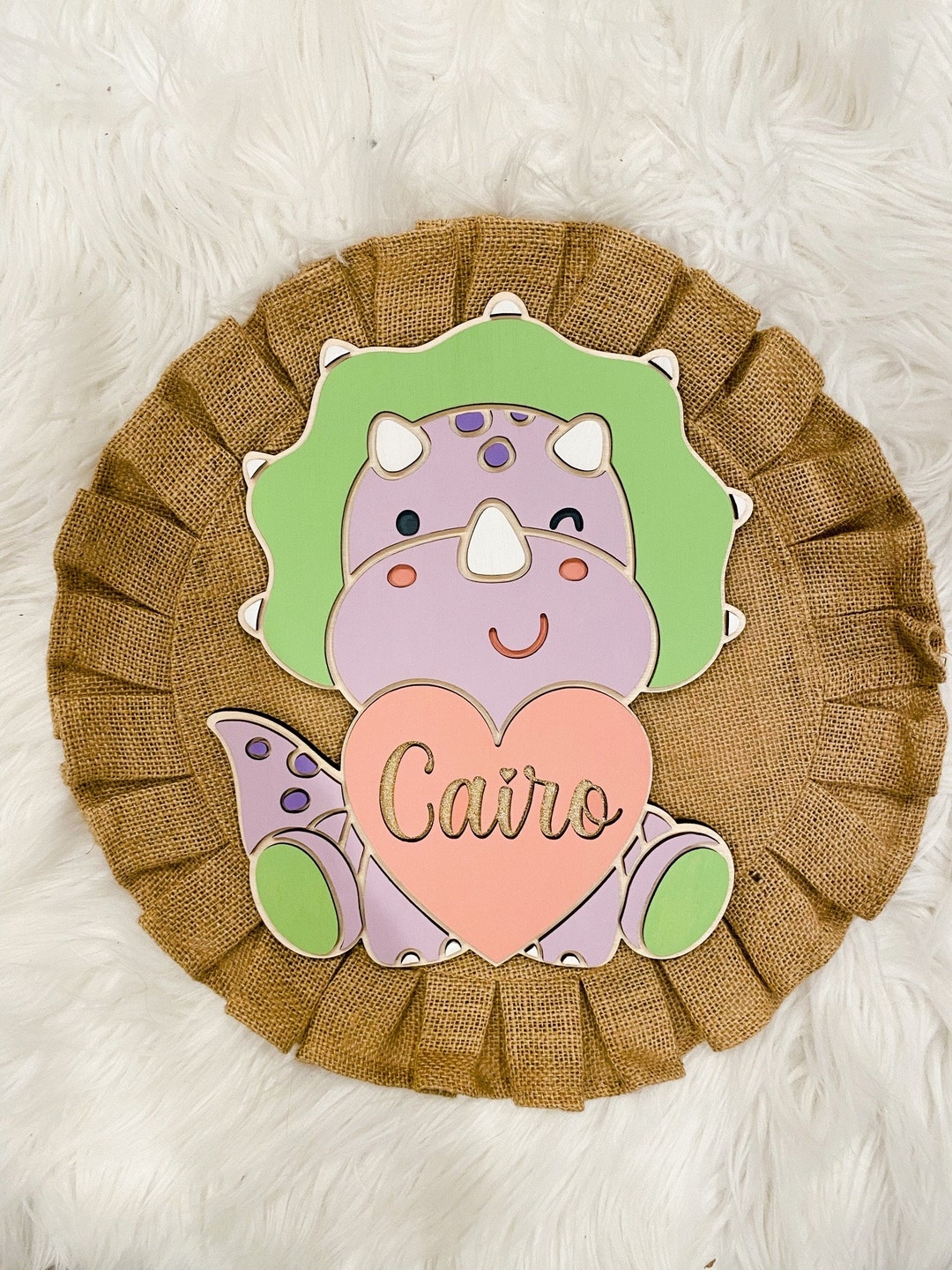 Dinosaur Wood Name Sign/ Dinosaur Wall Art/ Dinosaur Door Hanger ...