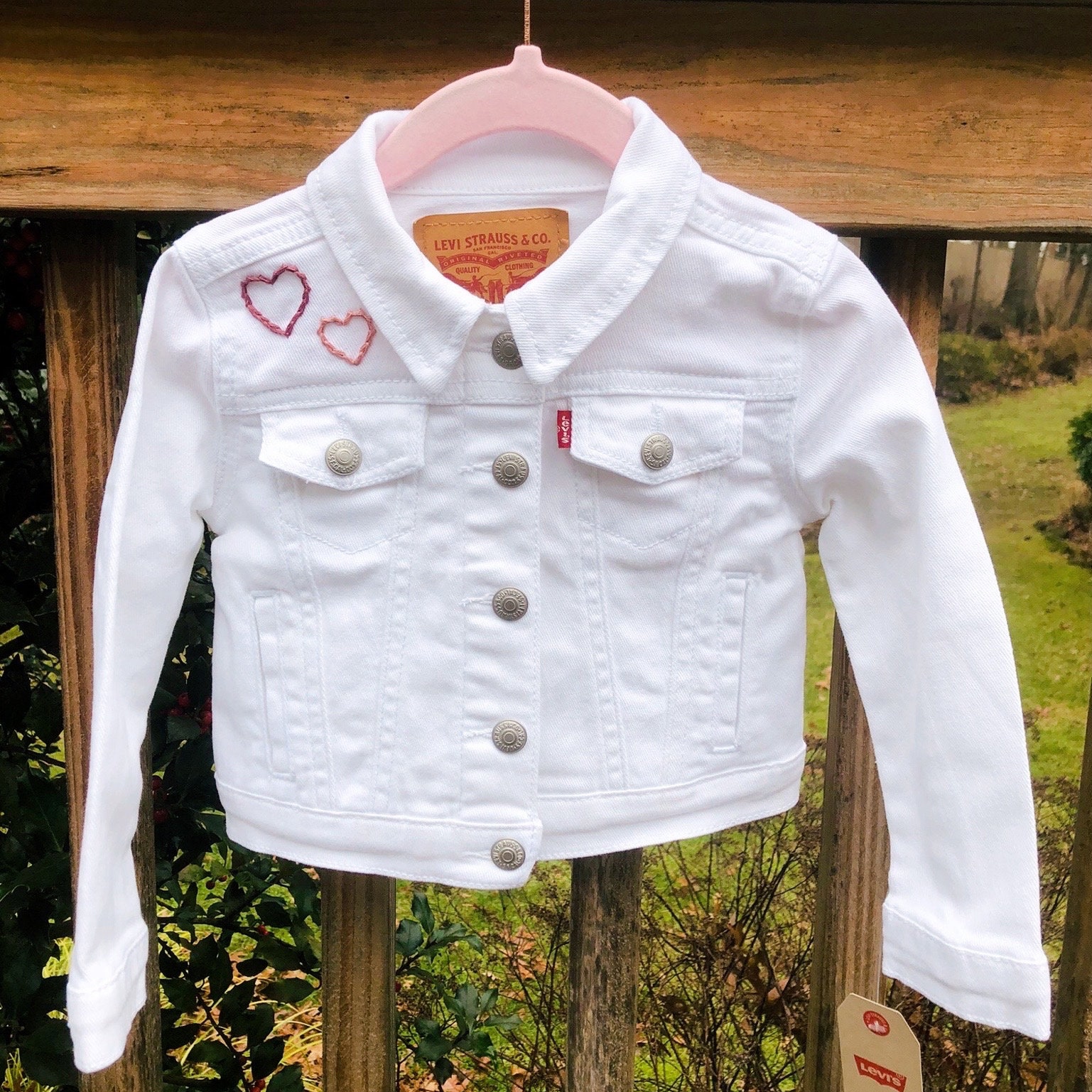 Girls Levi Hand Embroidered Denim Jacket/ Girls Personalized Denim ...