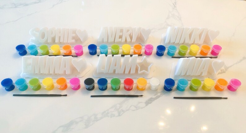 Kids Party Favors | 3D Printed Nameplate| Customizable Sweeping Name ...