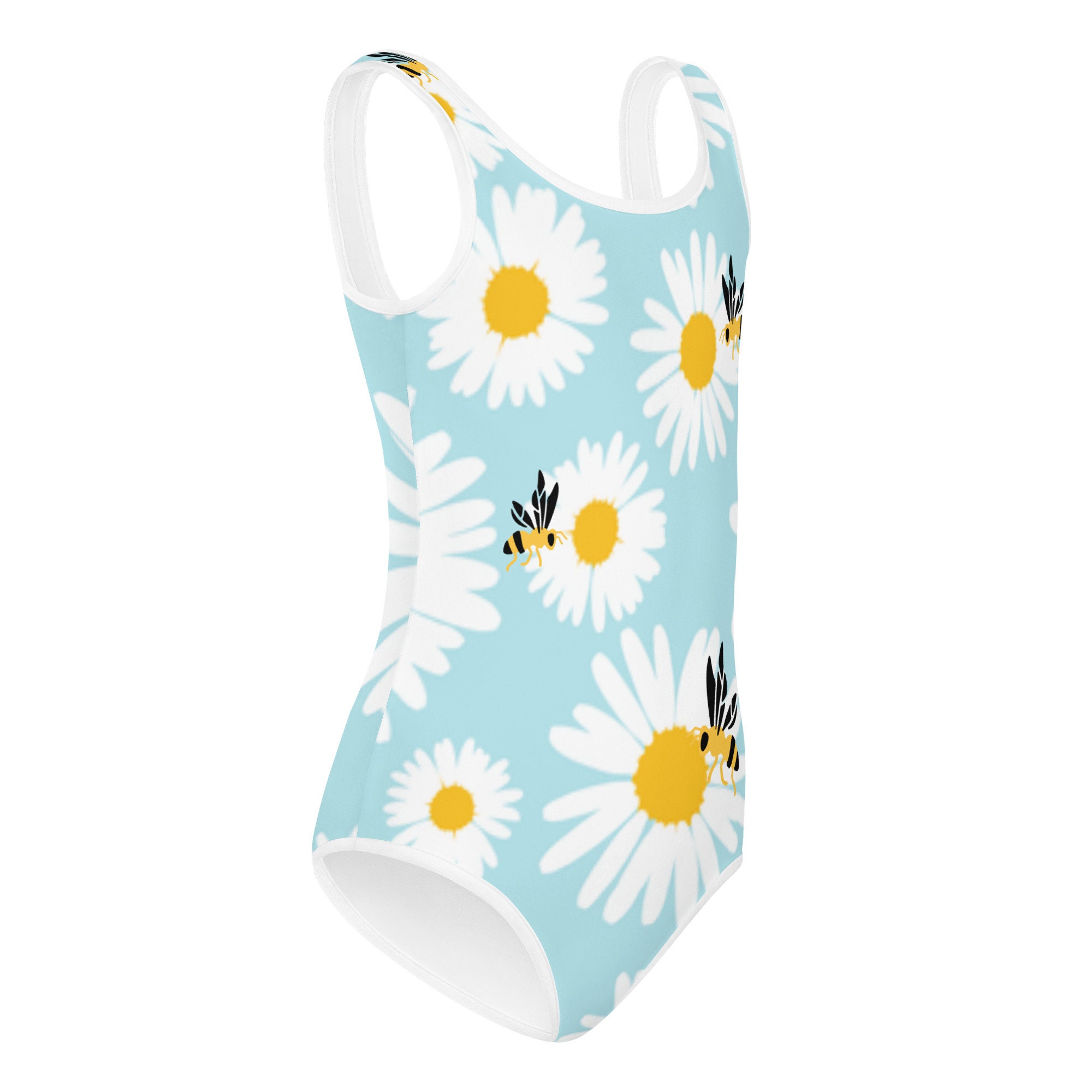 Daisy Bathing Suit/ Bumblebee Swimsuit/ Daisies & Bumble Bees/ Girls ...