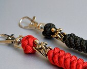 Men Key Chain With Templar Brass Bead Paracord Key Fob With - Etsy