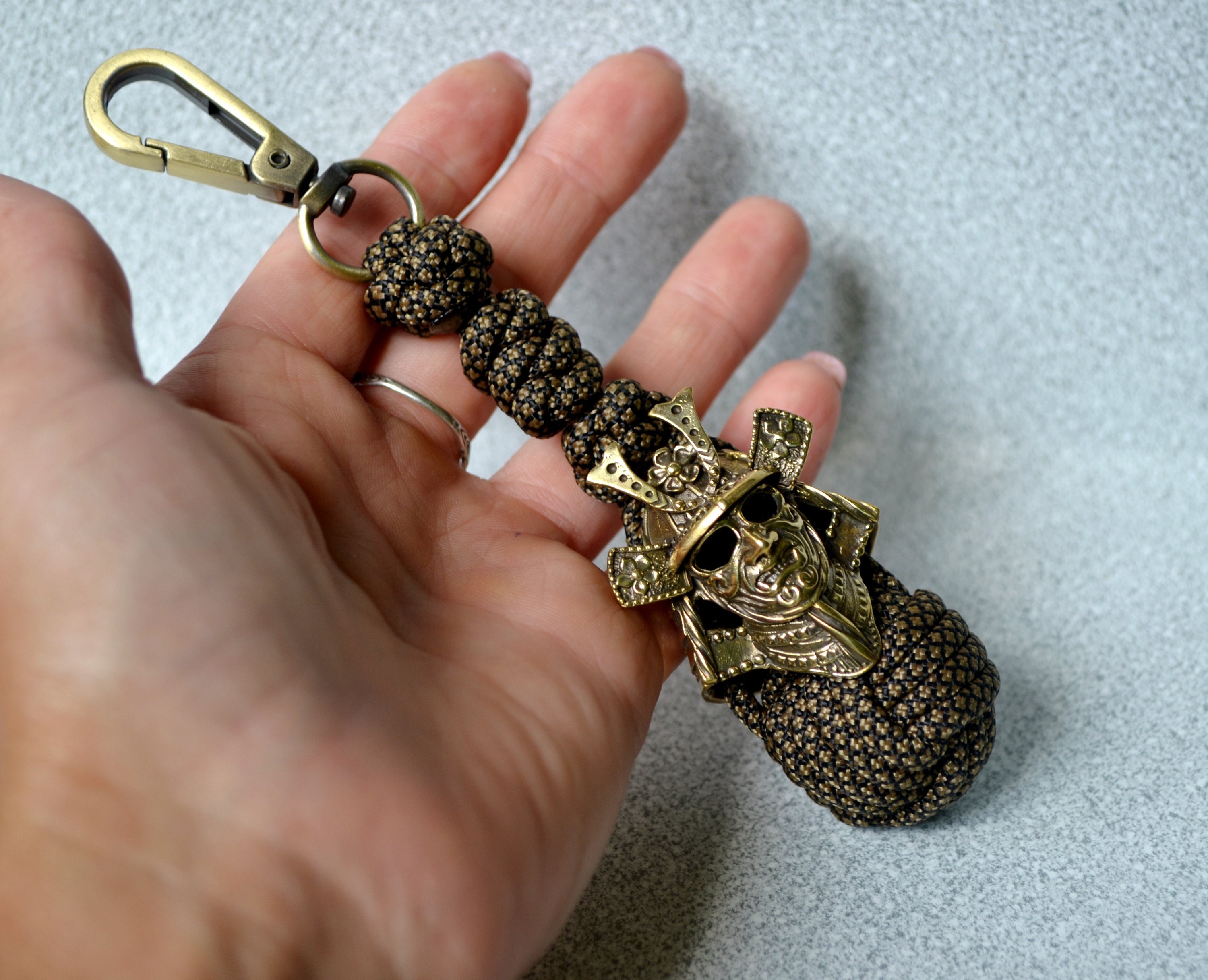 Monkey Fist Keychain Samurai Helmet Stand With Ukraine - Etsy