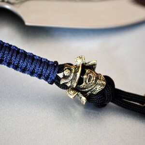 Paracord Knife Lanyard With Samurai Helmet, Octopus, Men Keychain ...